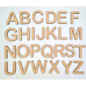 Wooden Alphabet Set • Wood Letters A-Z & Movable Alphabet • DIY Letter ...