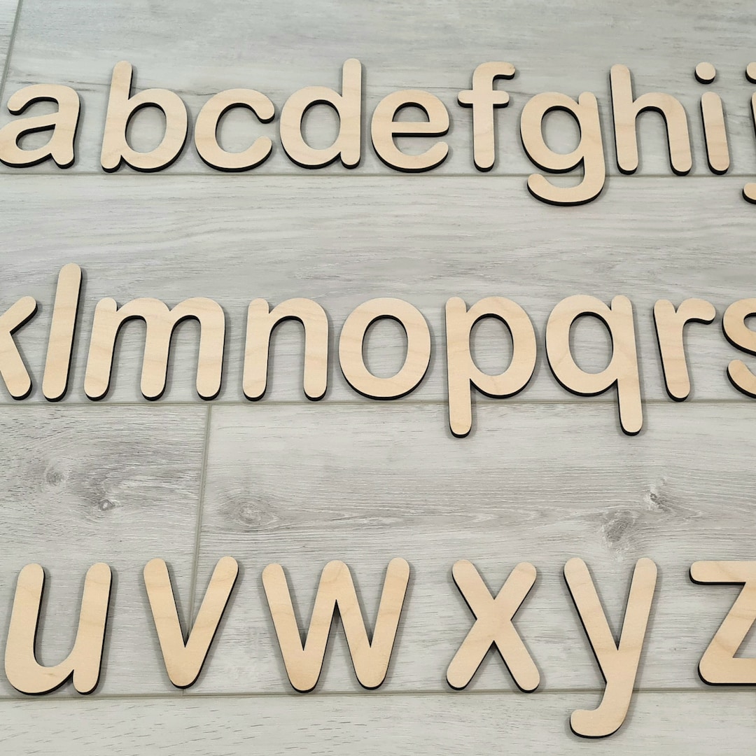 Wooden Alphabet Set • Wood Letters A-Z & Movable Alphabet • DIY Letter ...
