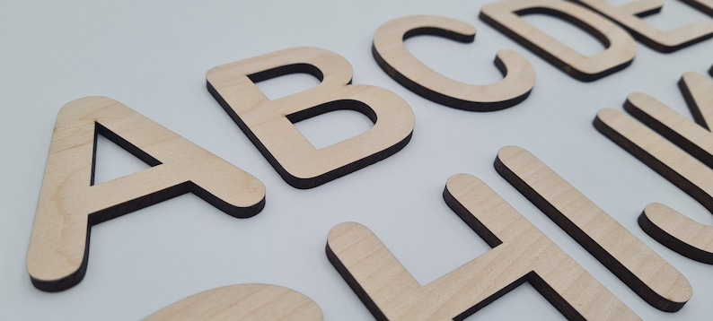Wooden Alphabet Set • Wood Letters A-Z & Movable Alphabet • DIY Letter ...