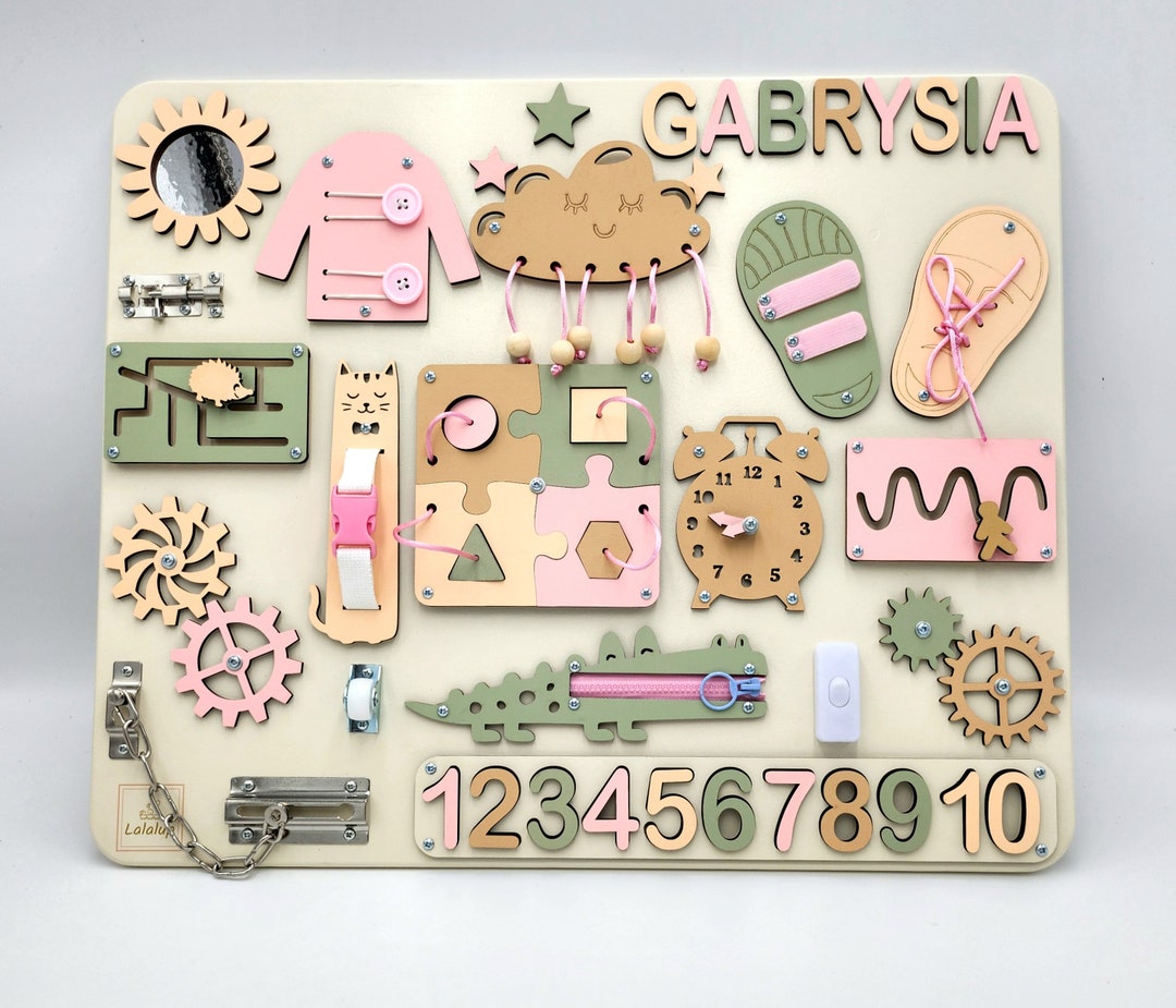 Personalized Busy Board Montessori Board Activity Board - Etsy