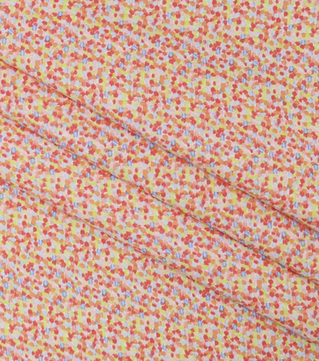 Orange Red Polka Dot Fabric, Dot Cotton Fabric, Polka Dot Quilting ...