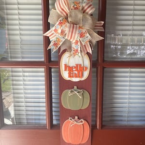 Hello Fall Wood Door Hanger - Etsy