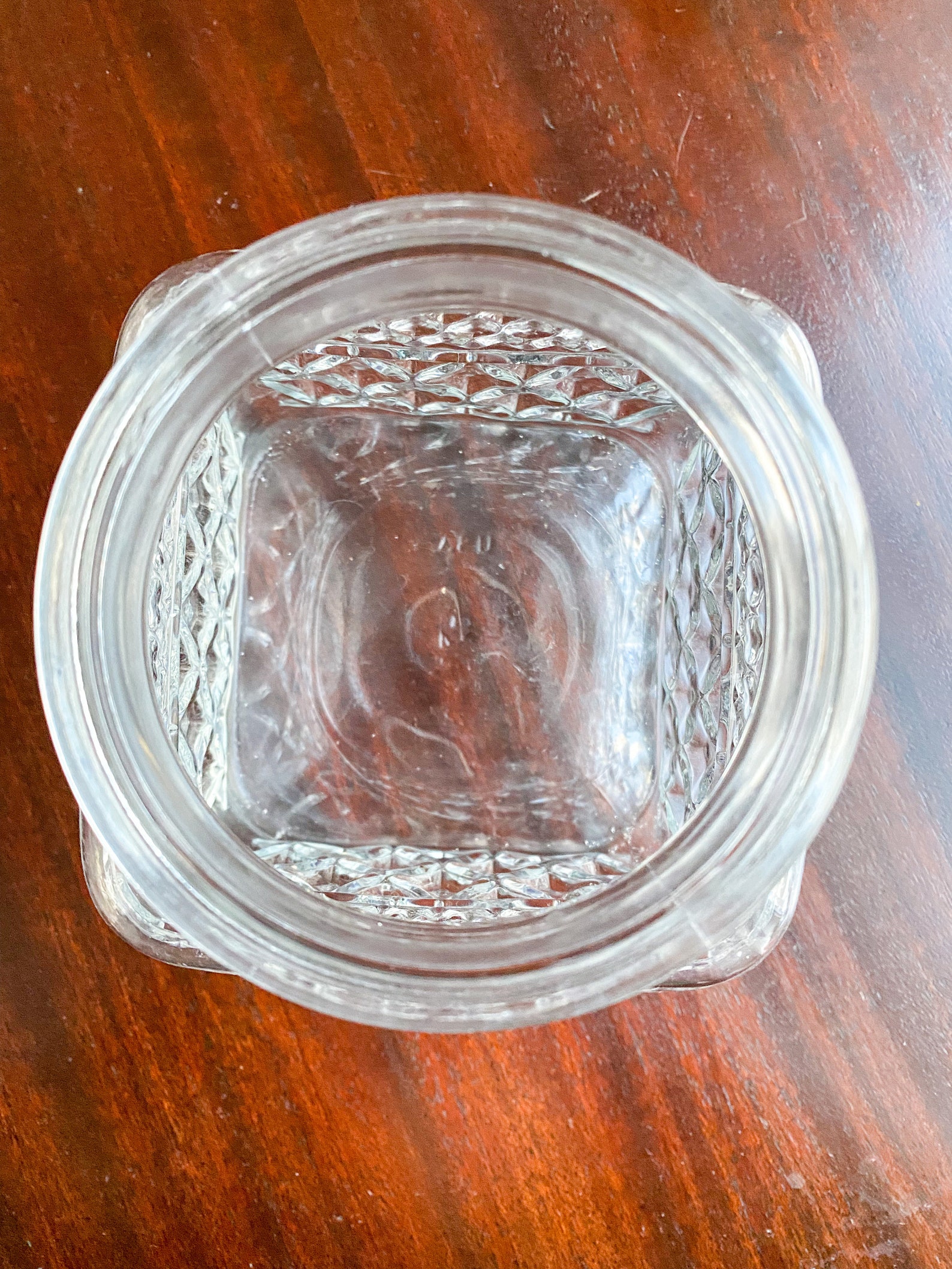 Vintage Small Diamond Point Crystal Candy Jar - Etsy
