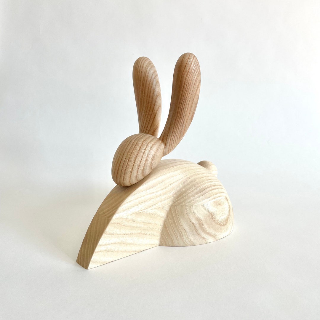 Easter Rabbit Decor Easter Ideas Wooden Bunny Figurine Home Decoration ...