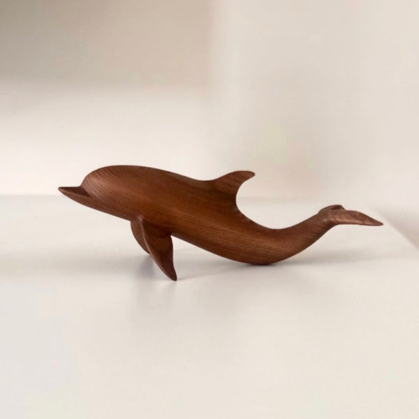 Wooden Dolphin Statue - Etsy
