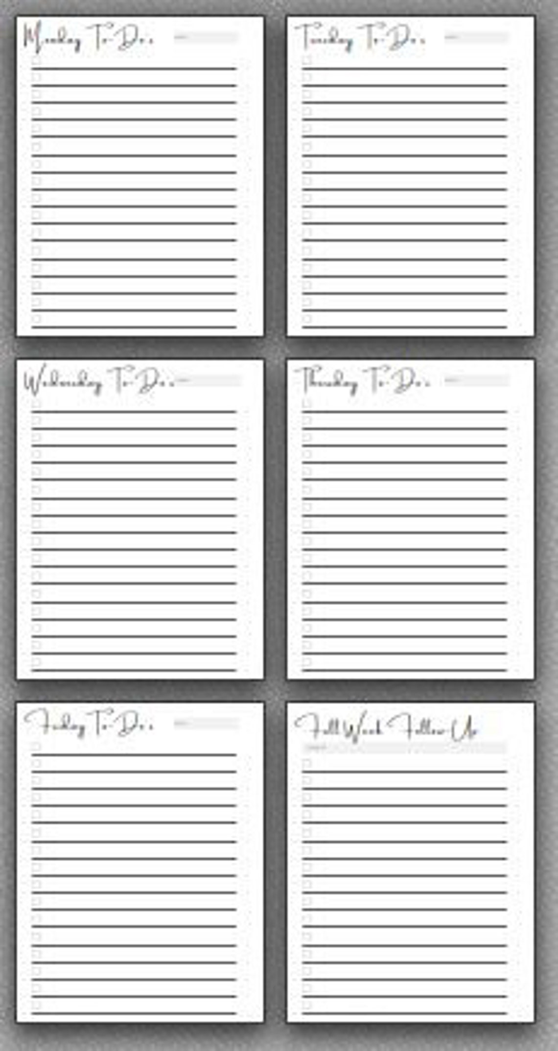To-do List Template, Work Task List, Professional To-do List, Simple ...