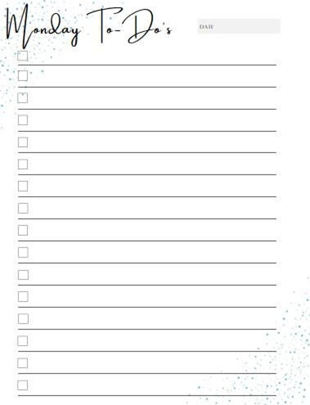 To-do List Template, Work Task List, Professional To-do List, Feminine Format - Etsy