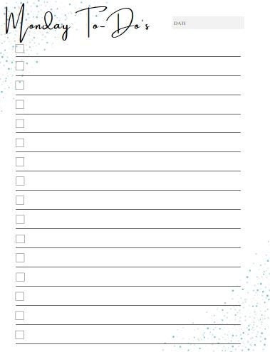 To-do List Template, Work Task List, Professional To-do List, Feminine ...