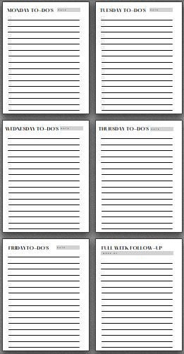 To-do List Template, Work Task List, Professional To-do List, Modern ...