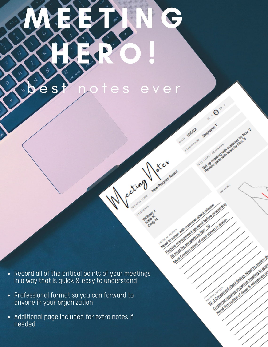 Glitter Meeting Notes - Etsy