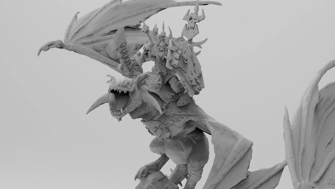 Ork Lord on Monster Mount - Etsy