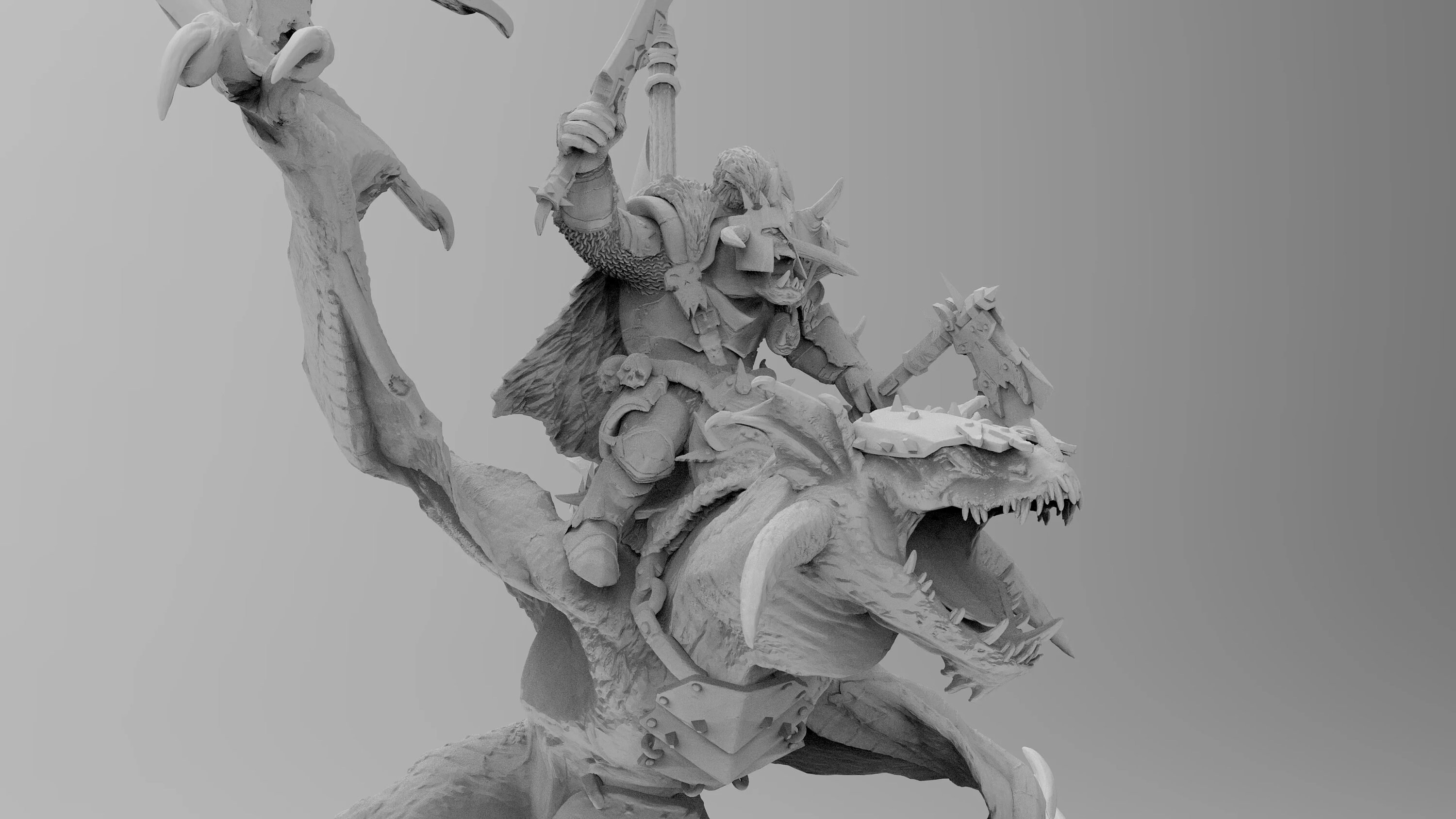 Tough Ork Lord on Monster Mount Get FREE Model Get FREE - Etsy