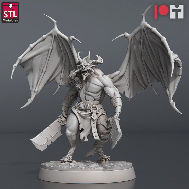 Major Demon A STL Miniatures - Etsy