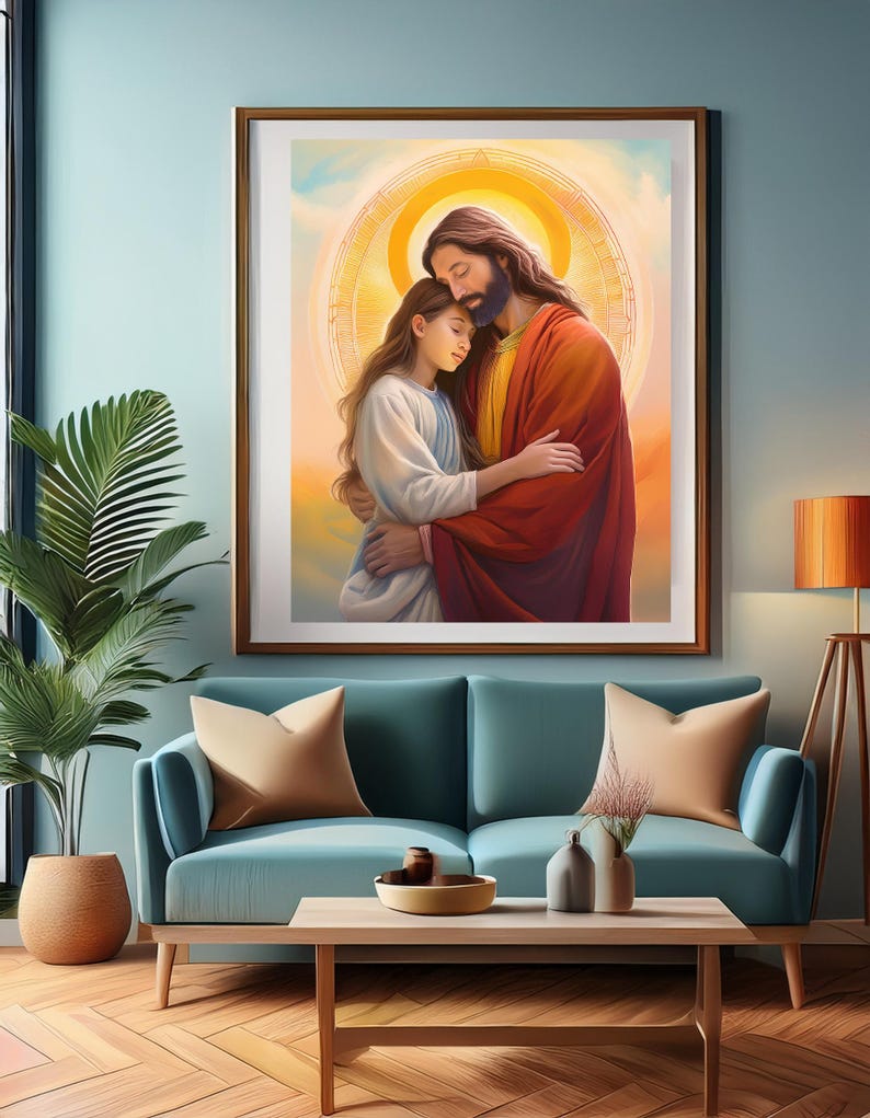 Jesus With Teenager Girl| Water Color| Digital Photo - Etsy
