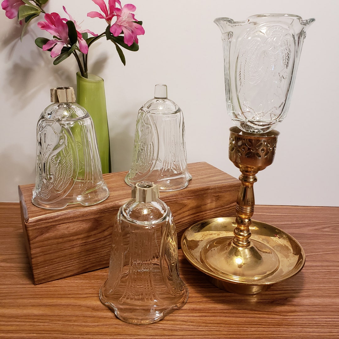 Vintage HOMCO Angel Column Glass Peg Votive Holders - Etsy
