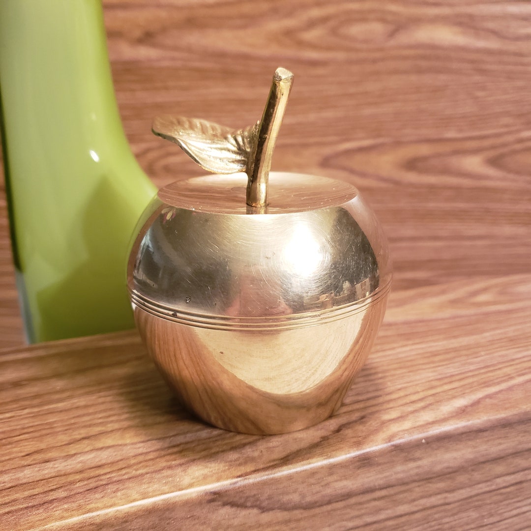 Vintage Brass Apple Bell - Etsy