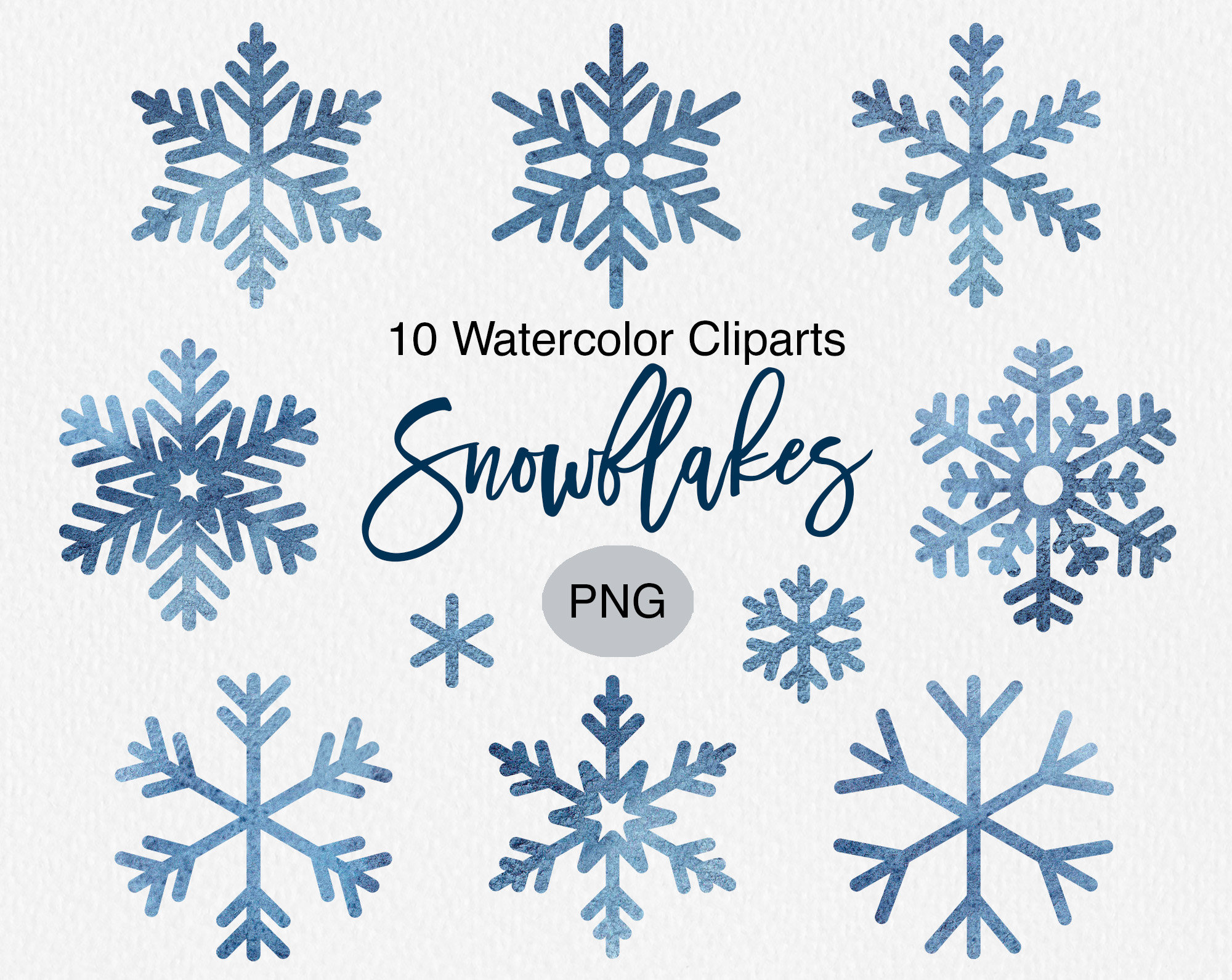 Watercolor Snowflake Clipart, Snowflakes Png, Christmas Snowflakes ...