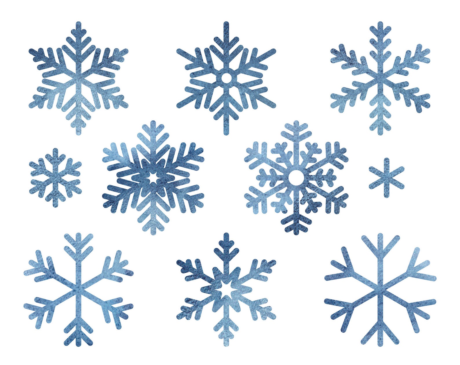 Watercolor Snowflake Clipart, Snowflakes Png, Christmas Snowflakes ...