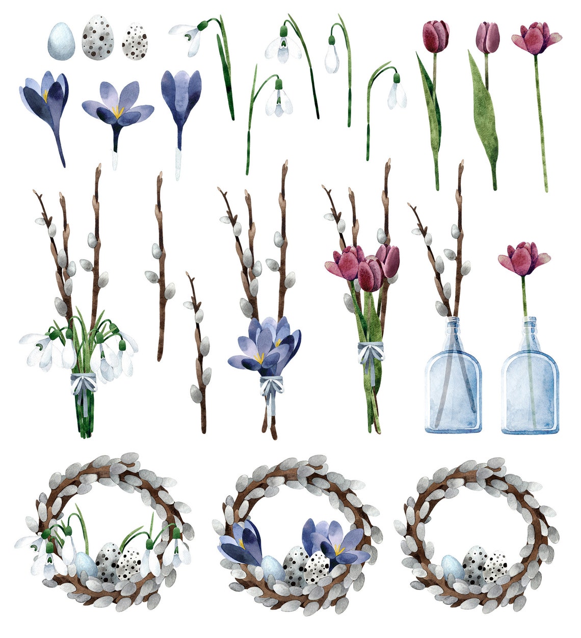 Easter Watercolor Clipart, Easter Clipart, Easter Png, Watercolor ...