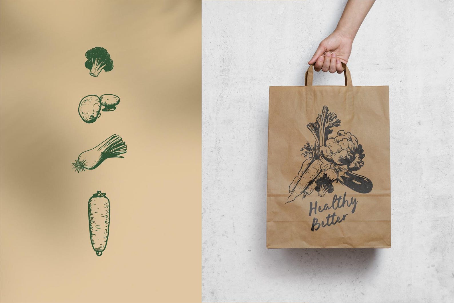 Hand-drawn Vegetable SVG PNG Bundle Illustrations, Veggie Doodles, Hand ...