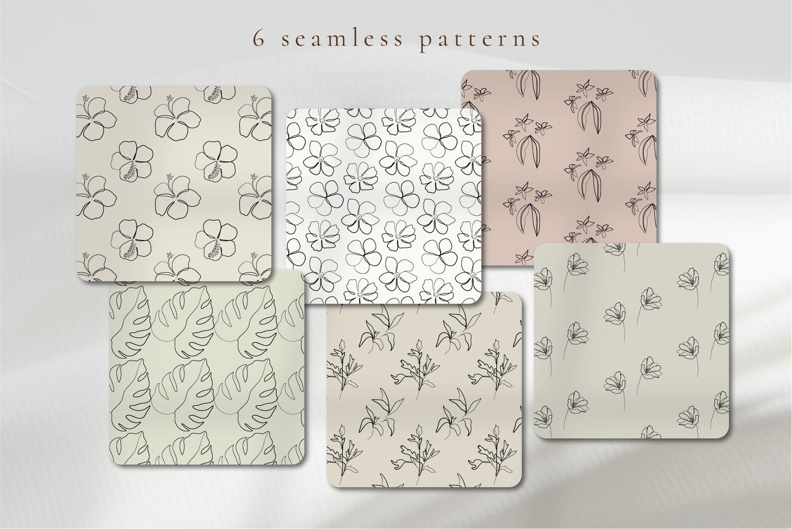 Abstract Flowers, Botanical Line Art, Minimalistic Line Flowers ...