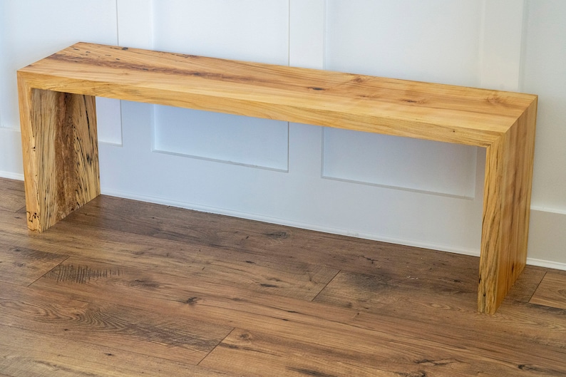 Solid Wood Waterfall Bench | Maple, Walnut, Oak | Epoxy River Bench ...