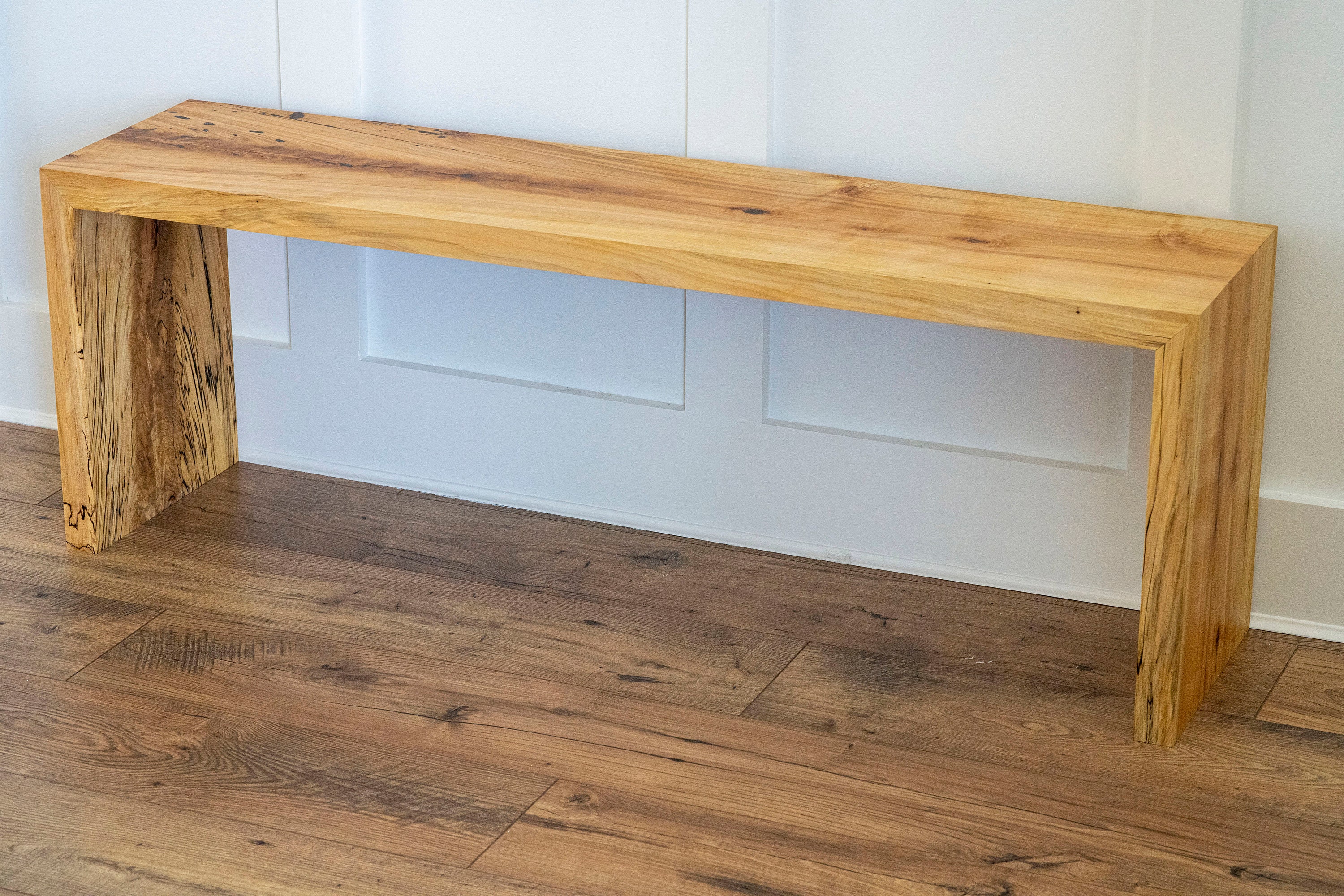 Solid Wood Waterfall Bench | Maple, Walnut, Oak | Epoxy River Bench ...