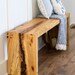 Solid Wood Waterfall Bench | Maple, Walnut, Oak | Epoxy River Bench ...
