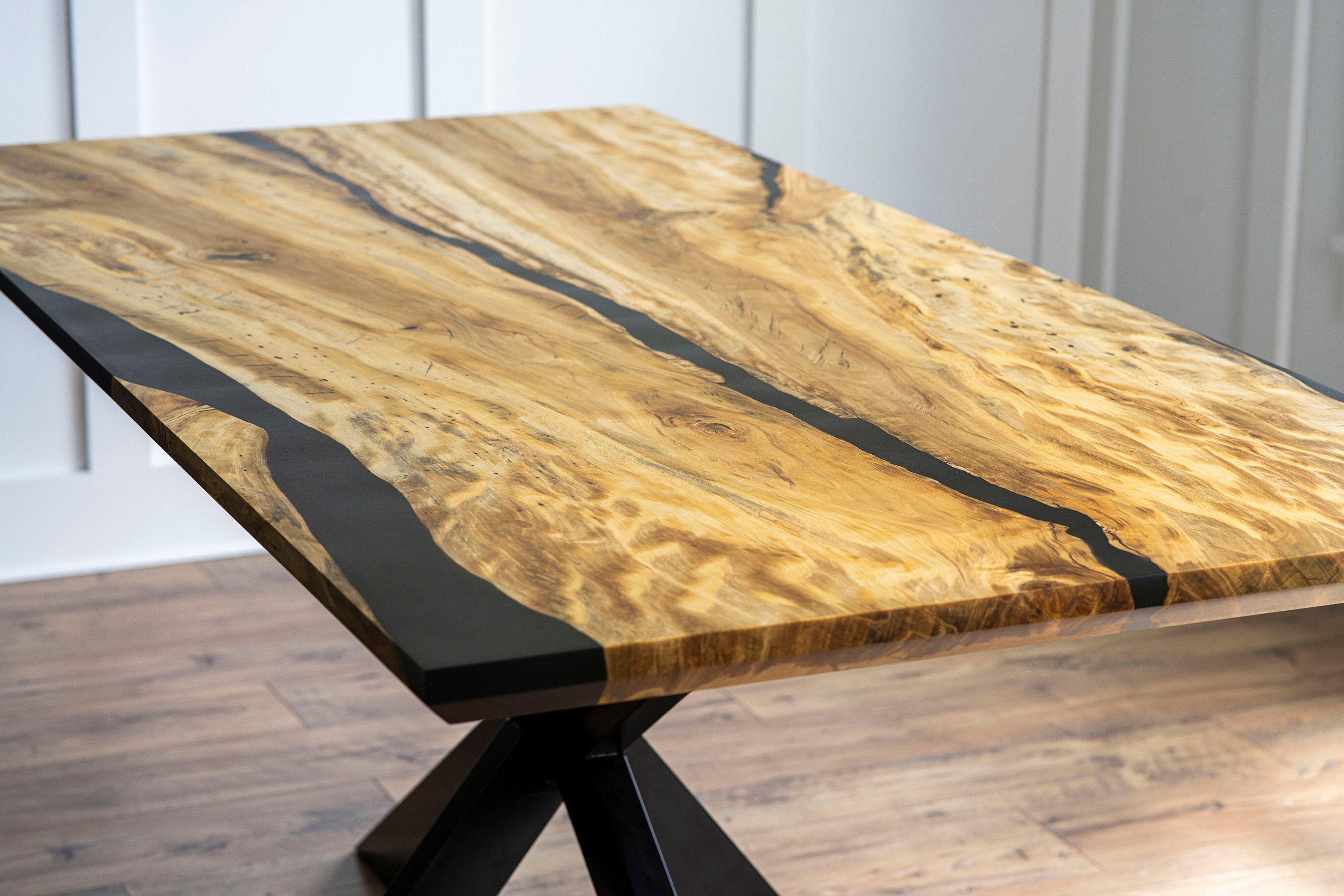 Cucumber Magnolia Dining Table | Custom Epoxy River Table | Solid Wood ...