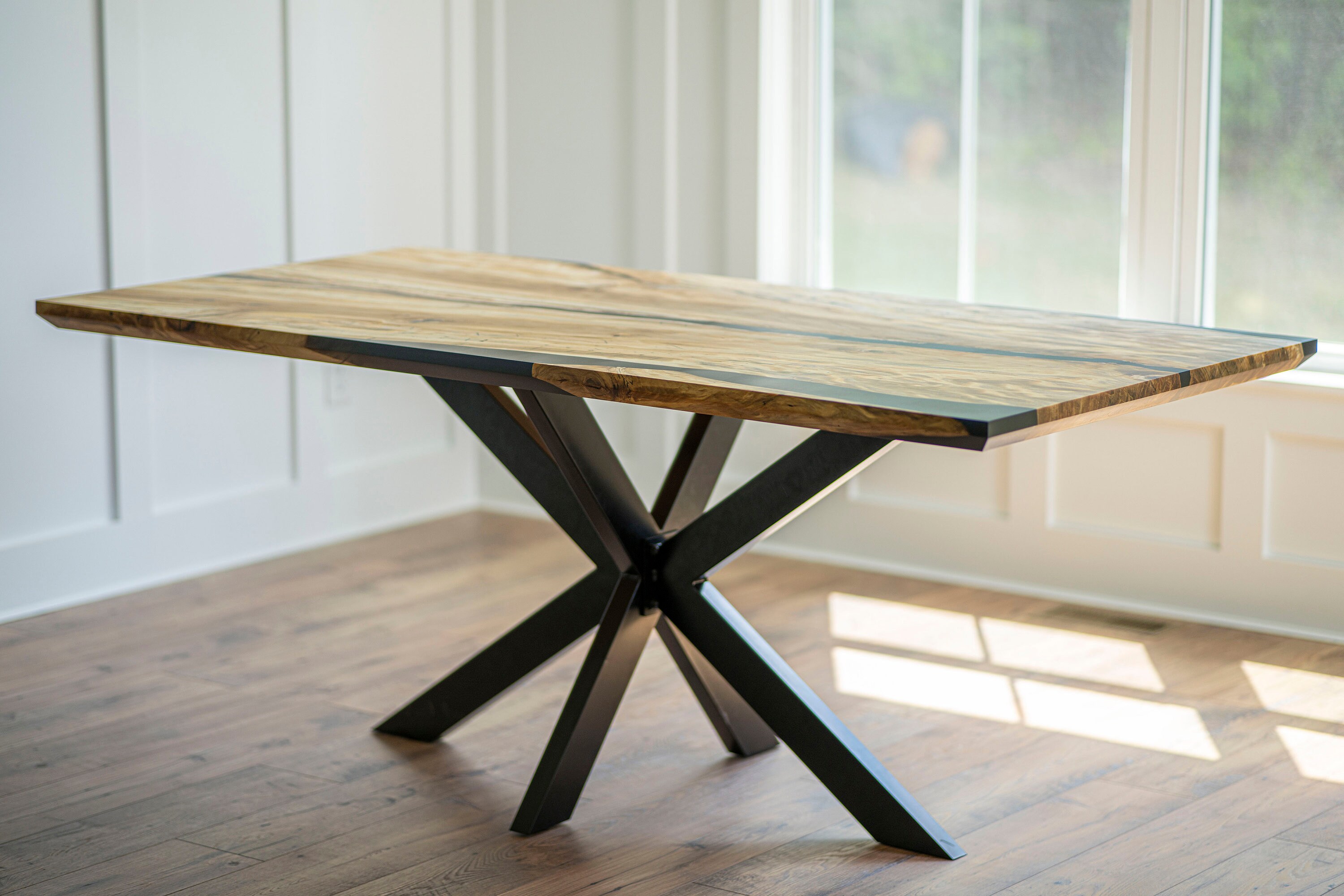 Cucumber Magnolia Dining Table | Custom Epoxy River Table | Solid Wood ...