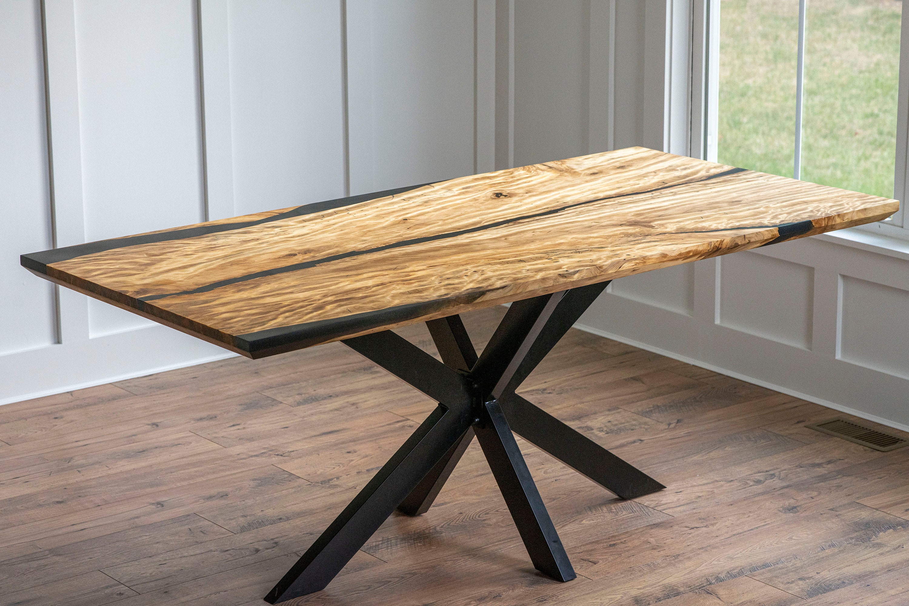 Cucumber Magnolia Dining Table | Custom Epoxy River Table | Solid Wood ...