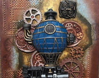 Mixed Media Steampunk Resin Art - Etsy