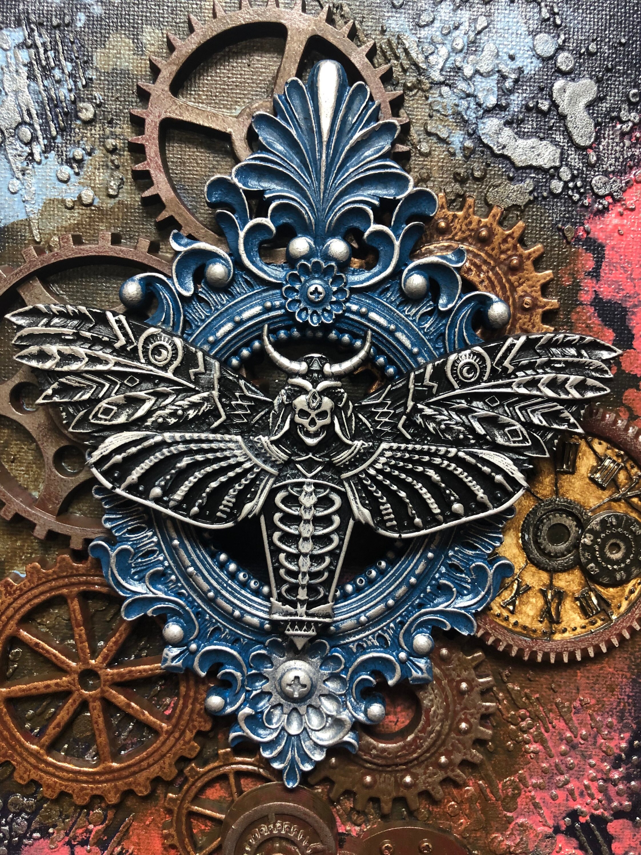 Mixed Media Steampunk Resin Art - Etsy