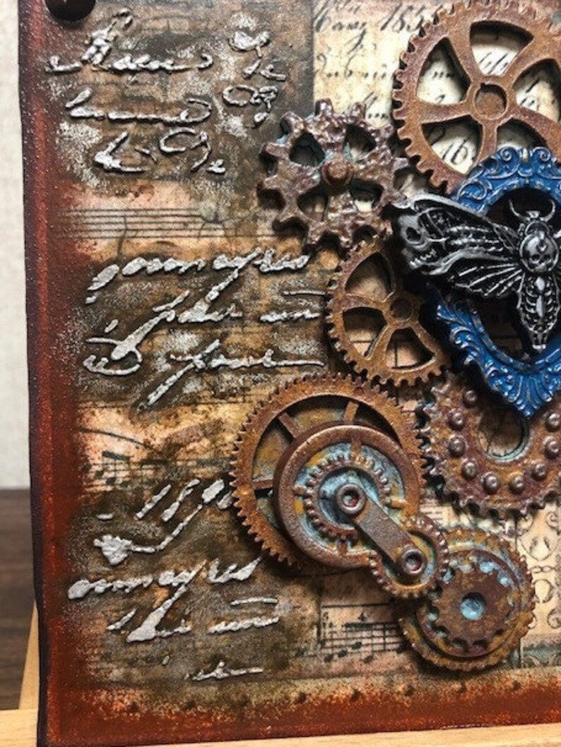 Mixed Media Steampunk Resin Art 6 X 6 - Etsy
