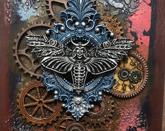 Mixed Media Steampunk Resin Art 6 X 6 - Etsy