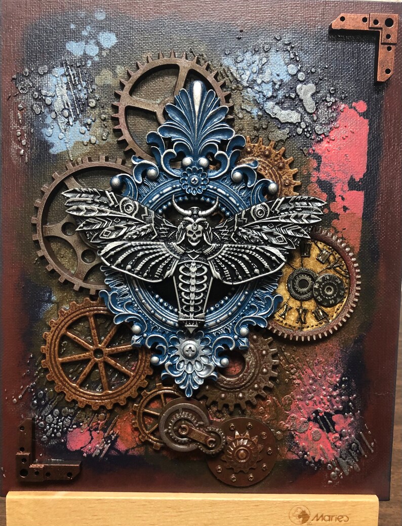 Mixed Media Steampunk Resin Art - Etsy