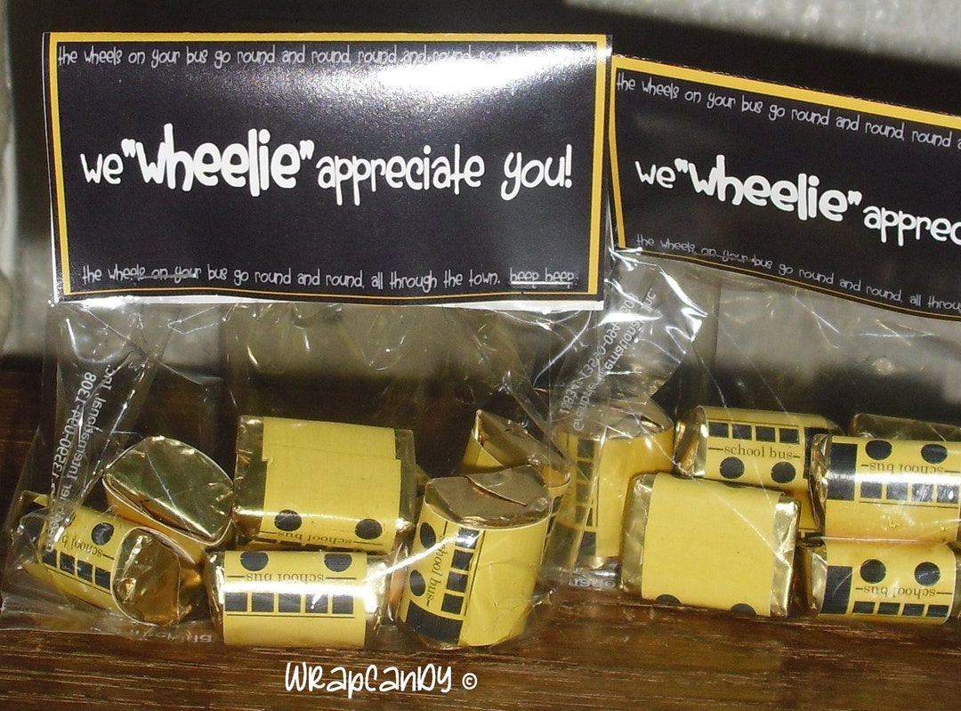 School Bus Nuggets Wrappers Bag Topper Teacher Appreciation Bus Driver ...