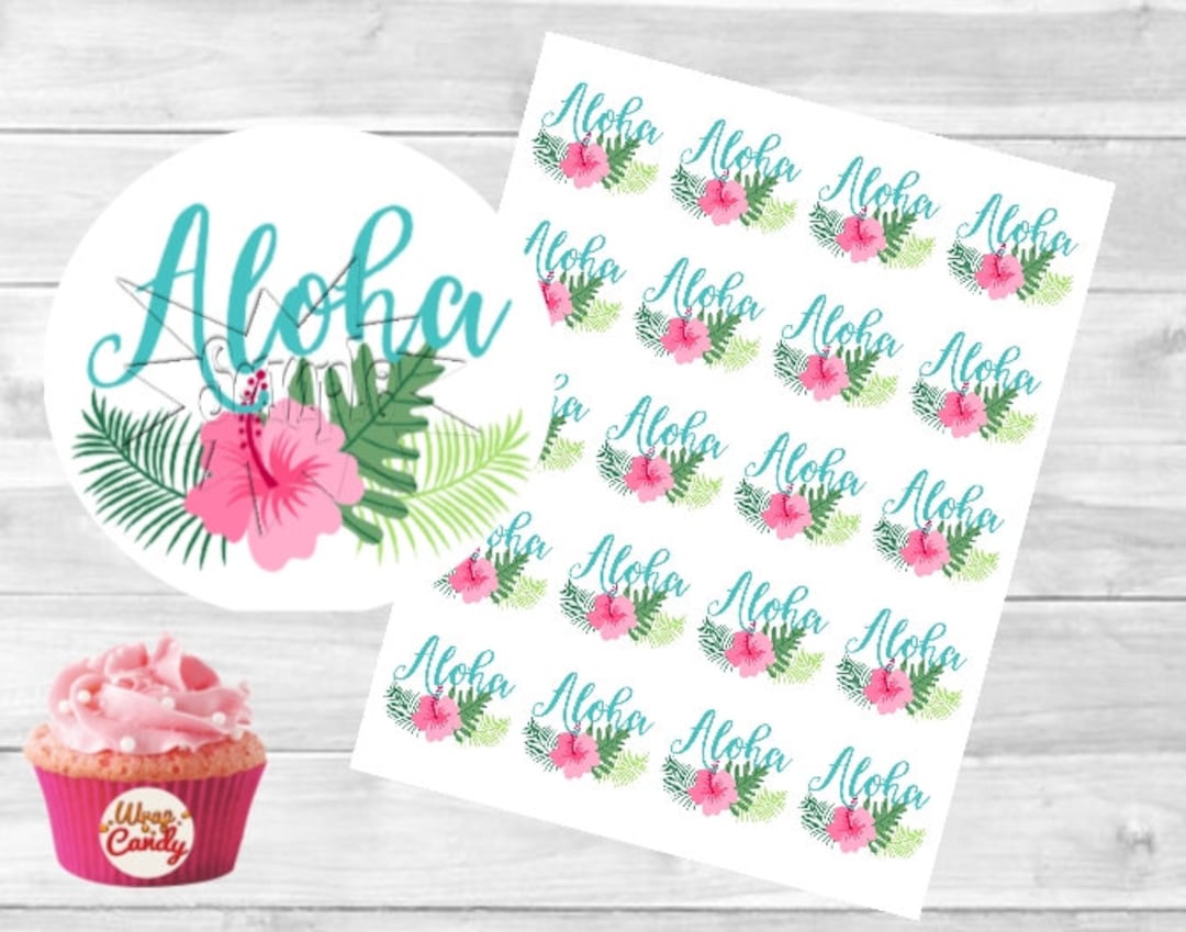 2 Round Hawaiian Aloha Sticker 1160 - Etsy