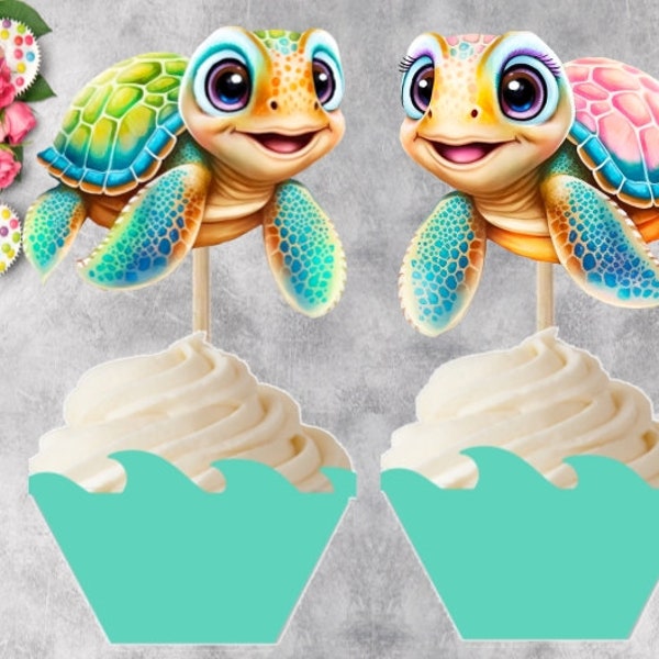 Turtle Cupcake - Etsy