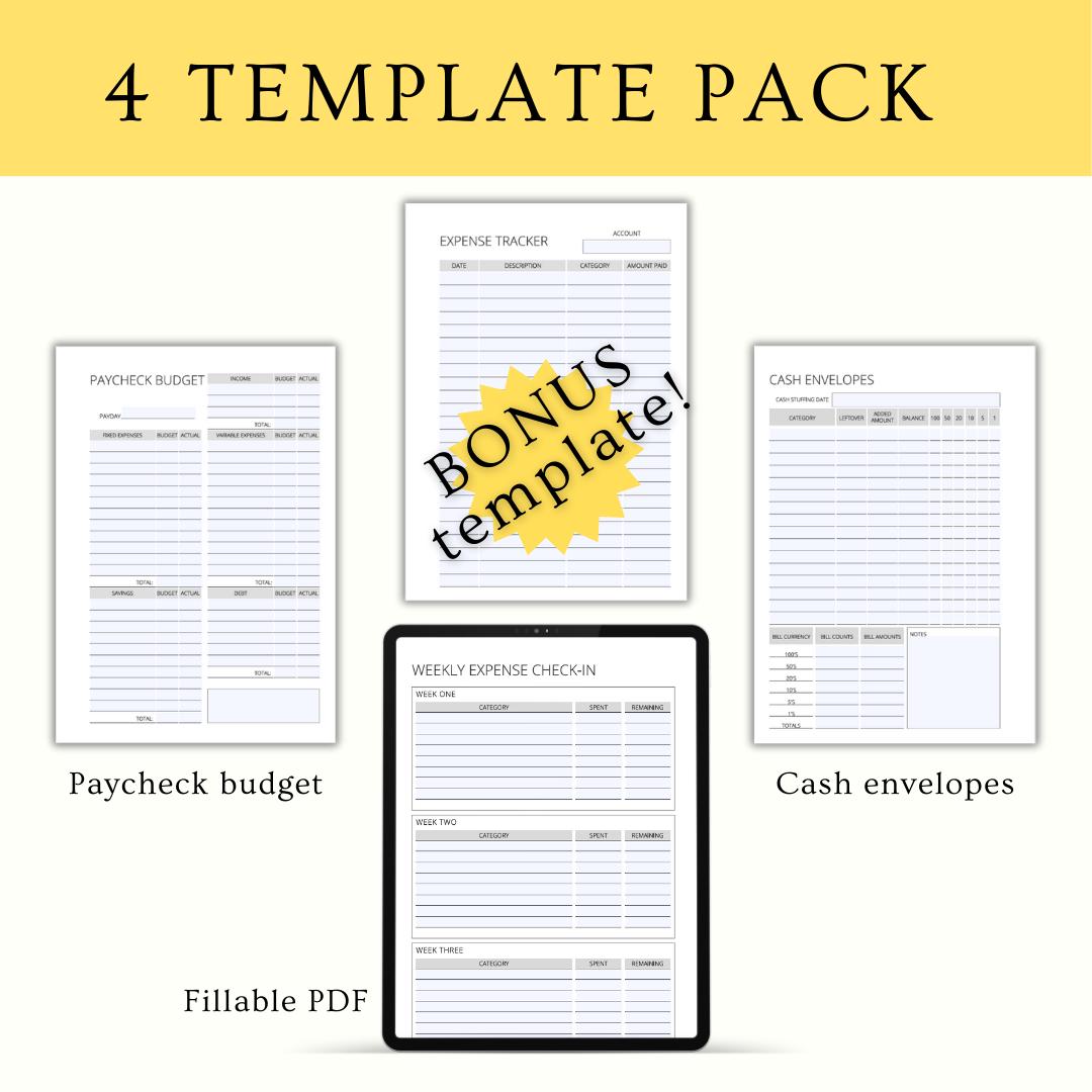 Printable Paycheck Budget Planner, Digital Template for Tablet or Print ...