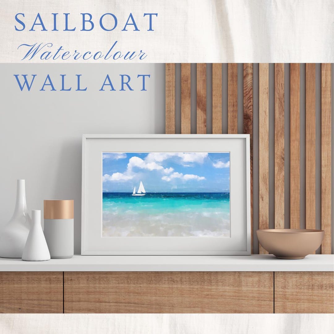High Res Sailing Boat Wall Art, Sail Boat Print, Printable Wall Art ...
