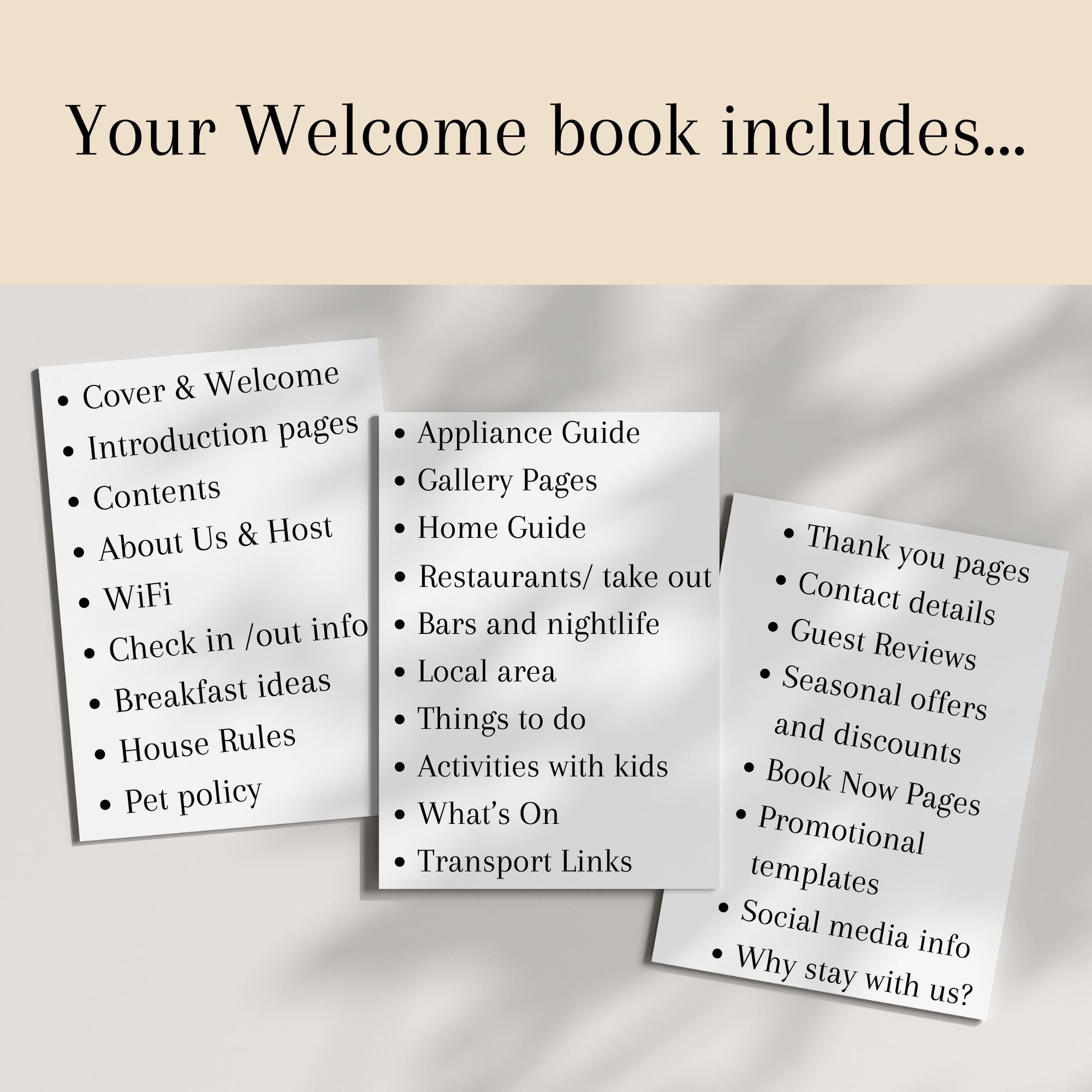The Ultimate Welcome Guide. Perfect for Airbnb Guests, Tenants or ...