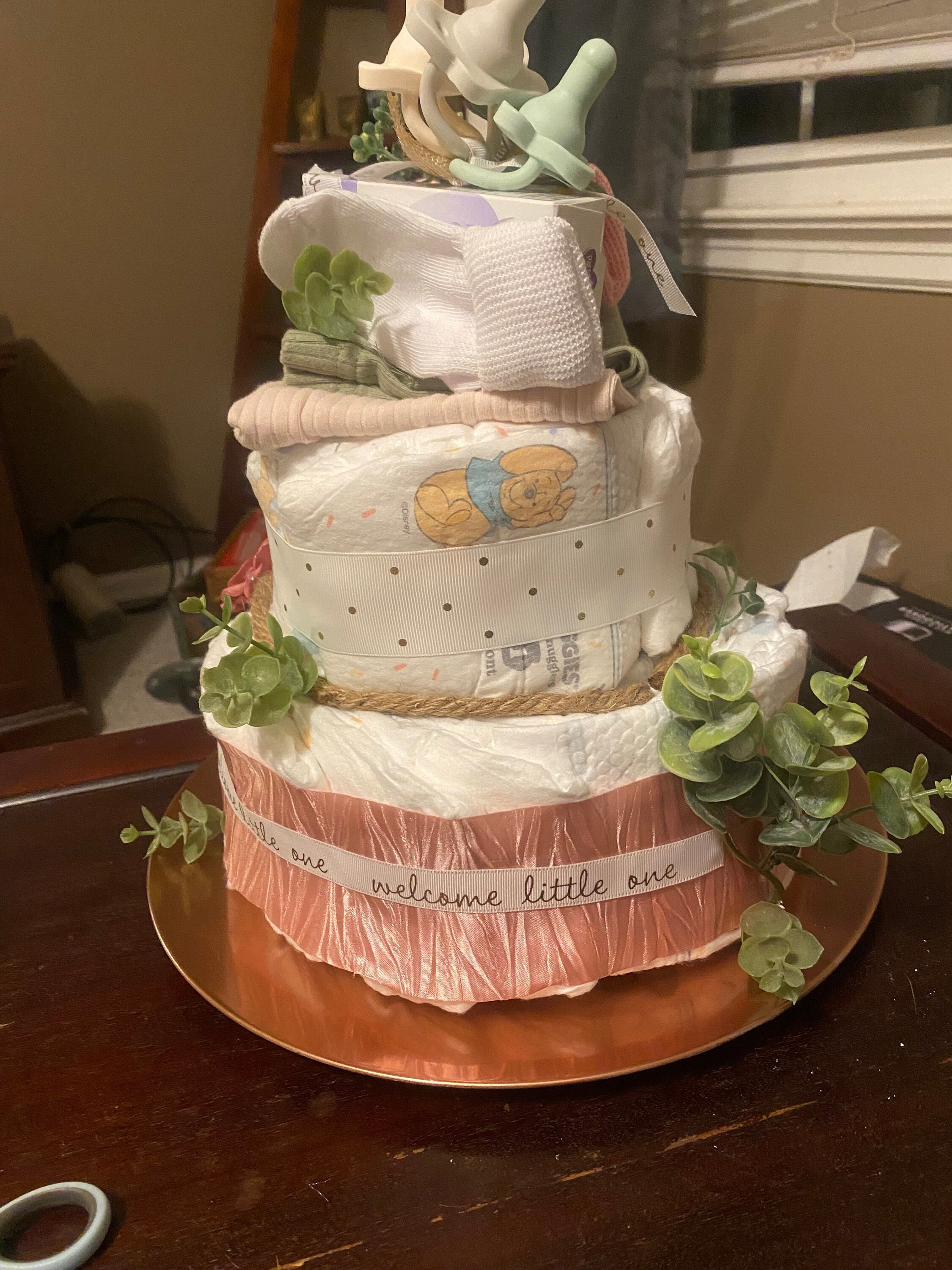 Organic Girl Diaper Cake - Etsy