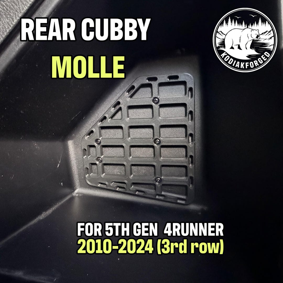 5th Gen 4runner MOLLE Panel for 3RD ROW Seating | Rear Cargo Cubby ...