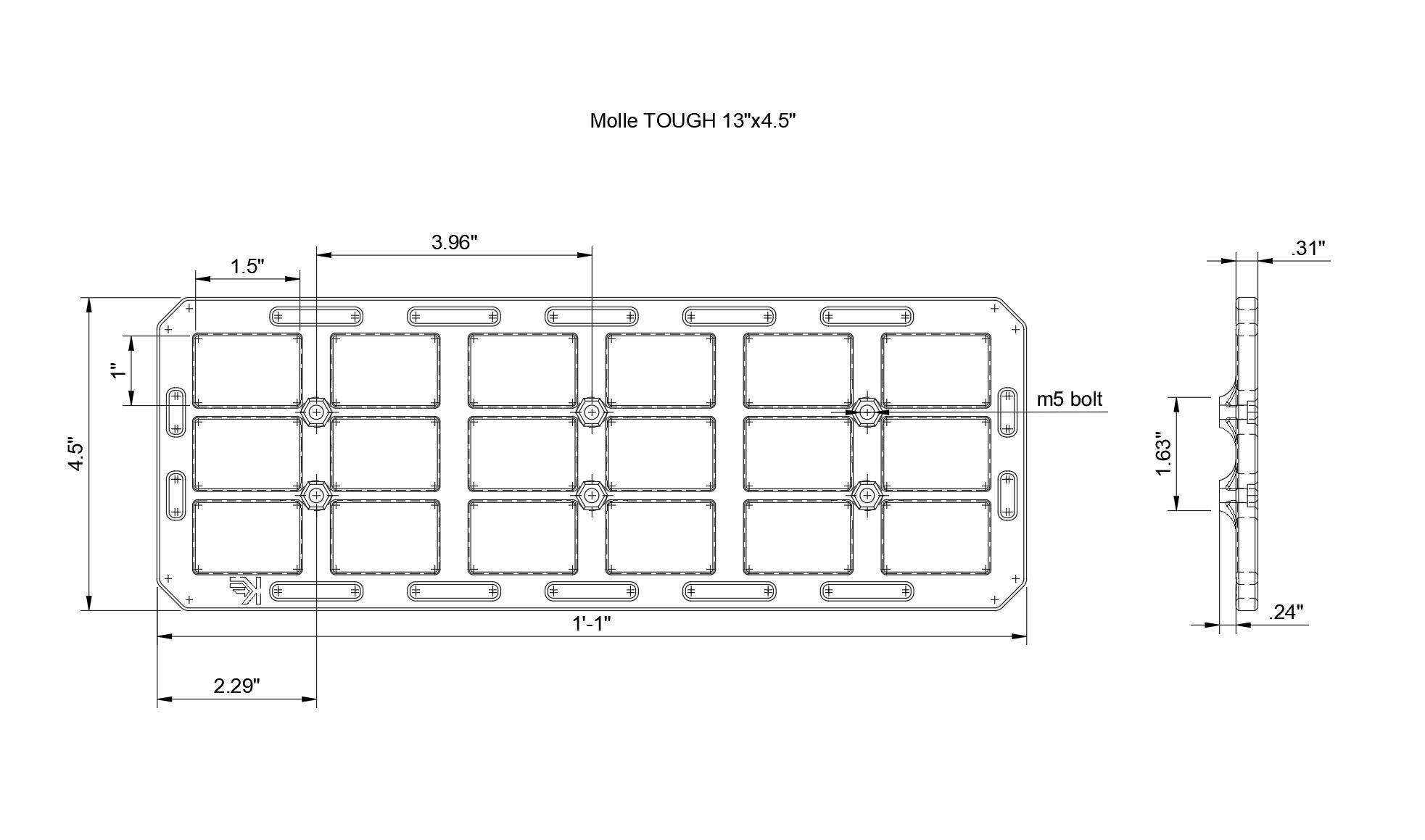 Multi-use MOLLE Panel | Universal Mount for Vehicle, Wall, Camper ...