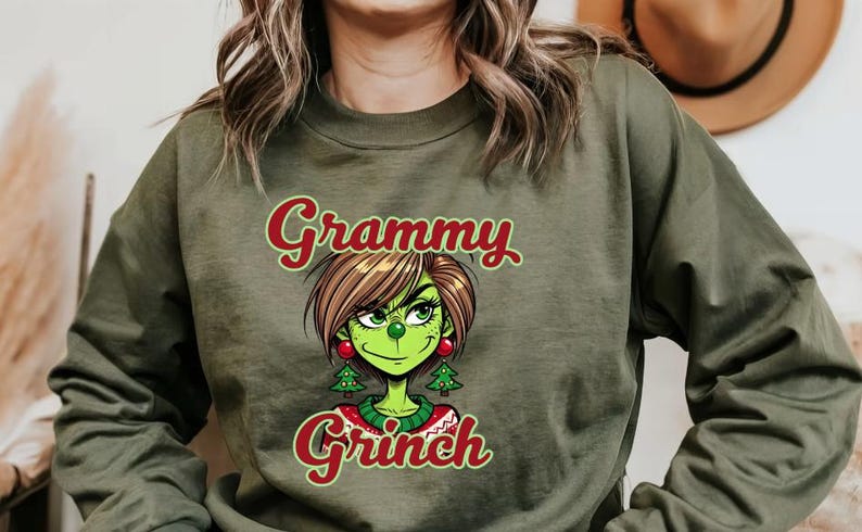 Grammy Grinch Christmas PNG | Sublimation Design for Holiday Apparel - Etsy