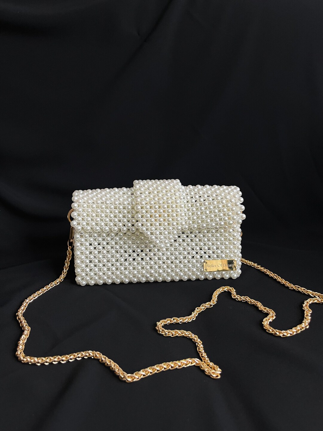 Pearl Beaded Luxury Bag, Bridal Beaded Bag, Design Handmade Bag ...
