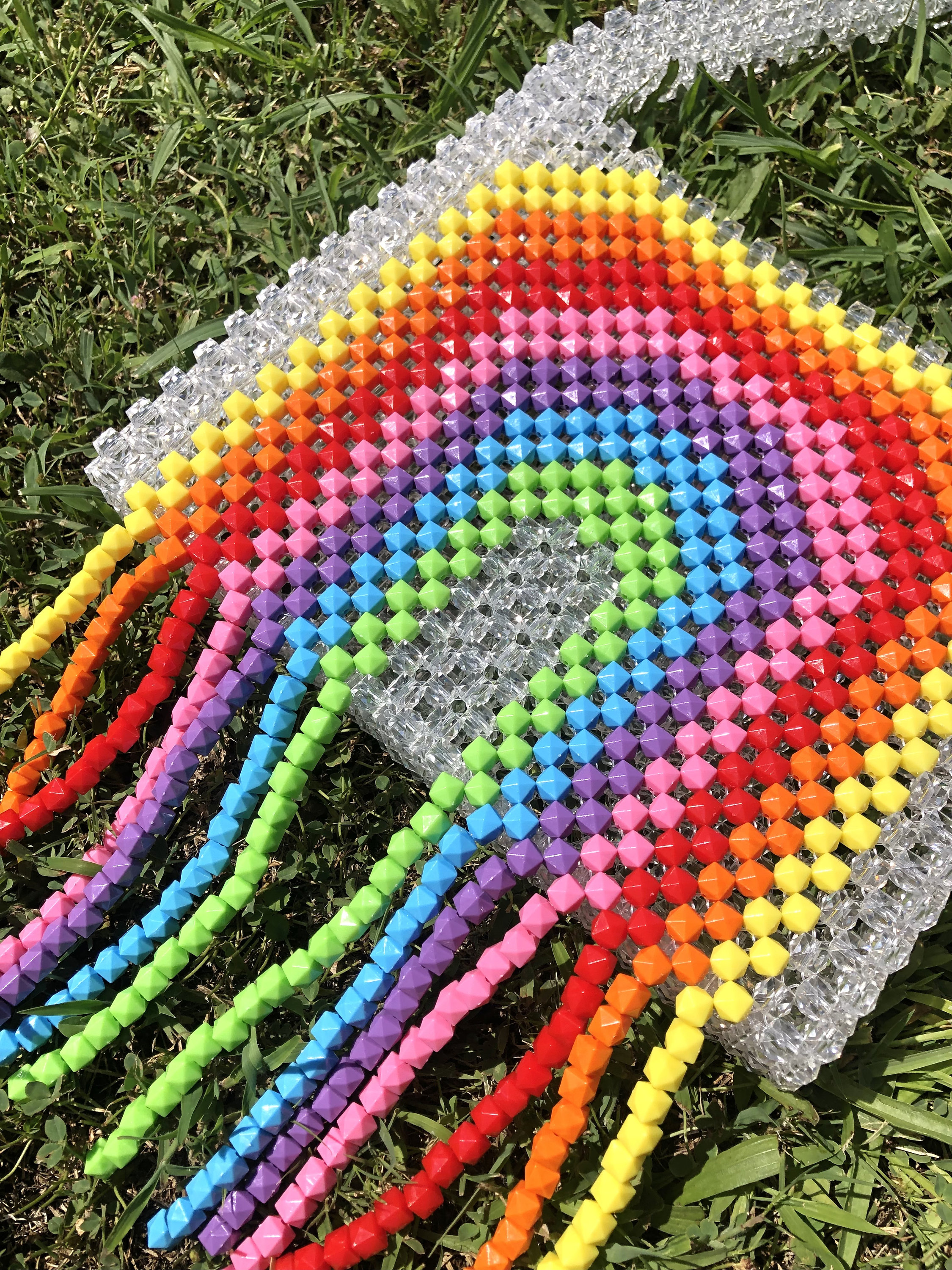 Colorful Handmade Beaded Bag, Cute Design Shoulder Bag, Rainbow ...