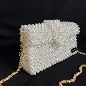 Pearl Beaded Luxury Bag, Bridal Beaded Bag, Design Handmade Bag ...