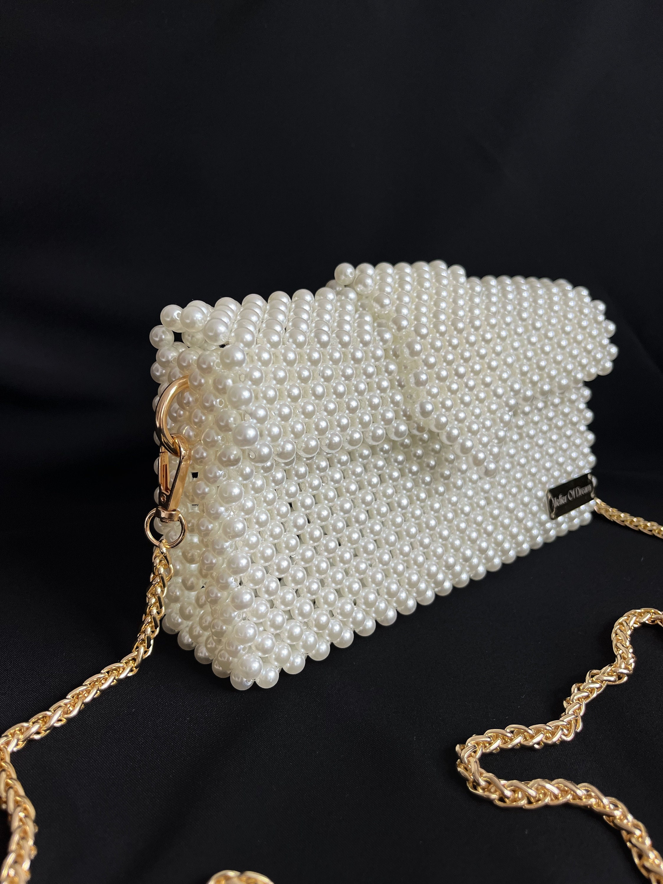 Pearl Beaded Luxury Bag Bridal Beaded Bag Design Handmade - Etsy